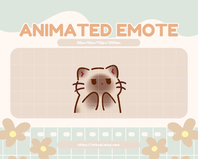 Animated Clapping Siamese Cat Emote – Slightly Amazed Reaction for ...