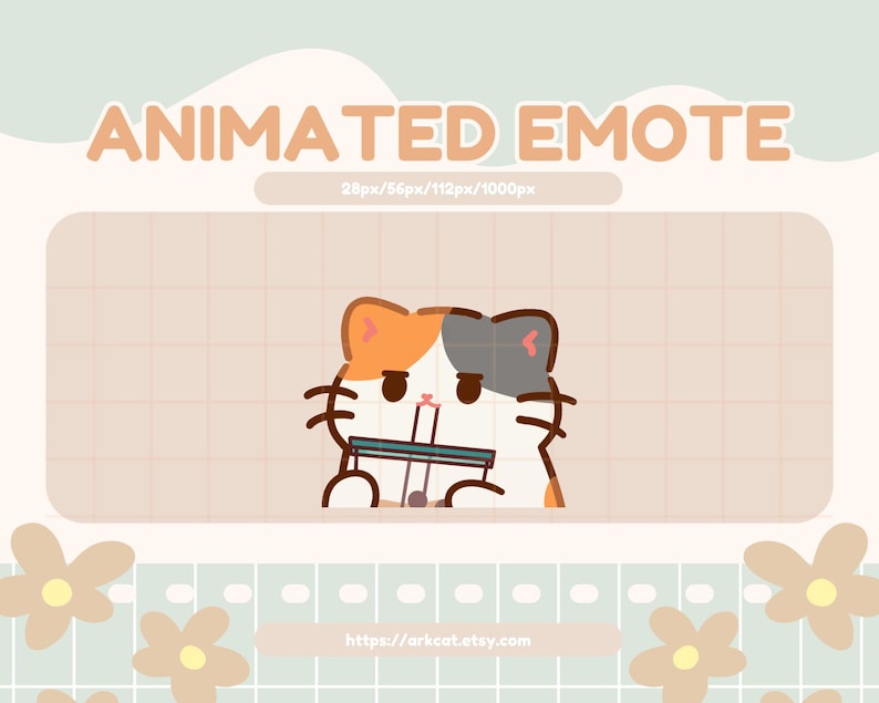 Milk Tea Emote – Cute Calico Cat Drinking Boba Tea Animated for Twitch ...
