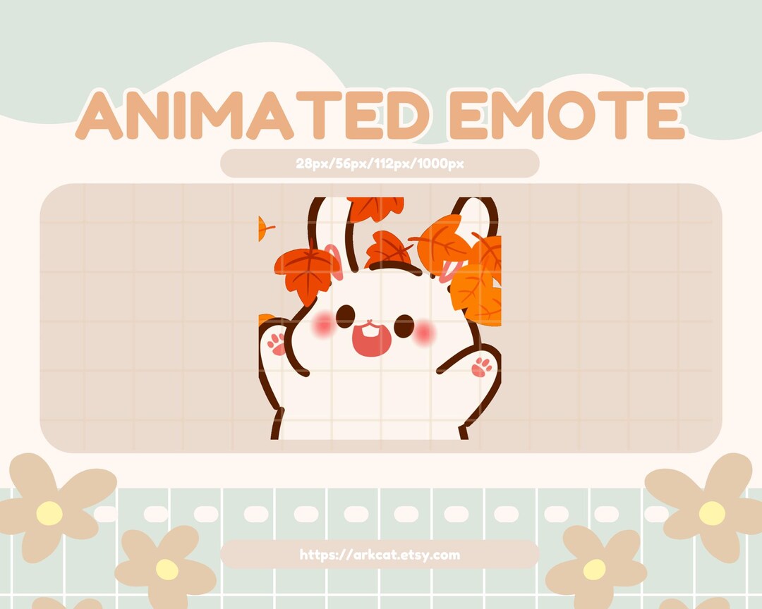 Fall Bunny Animated Emote: Twitch, Discord, Youtube (GIF Digital ...