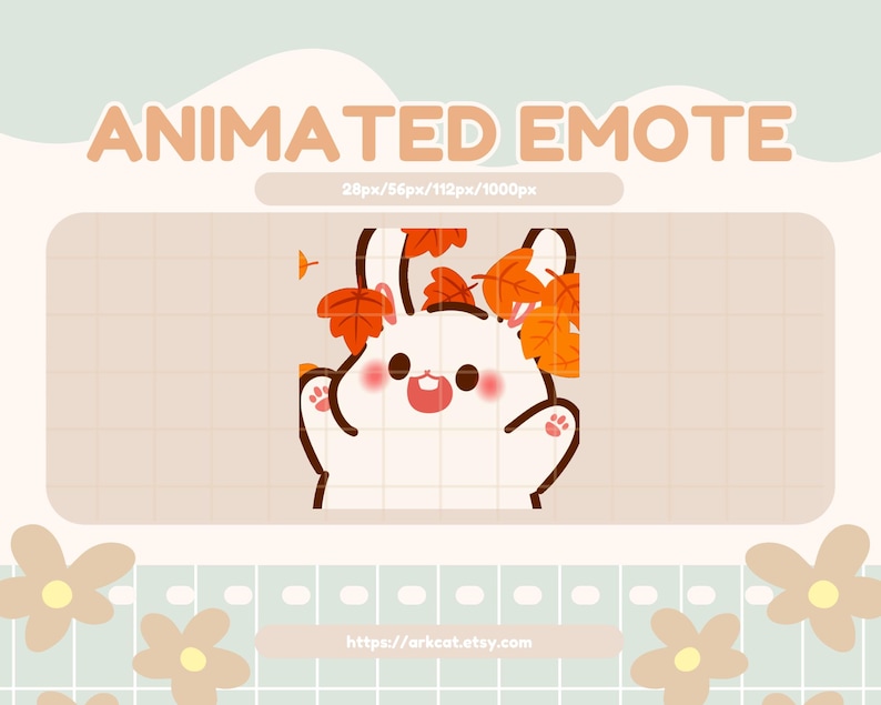 Fall Bunny Animated Emote: Twitch, Discord, Youtube (GIF Digital ...