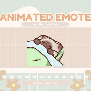 Sleeping Emote – Siamese Cat Tucking in Blanket Animation for Twitch ...