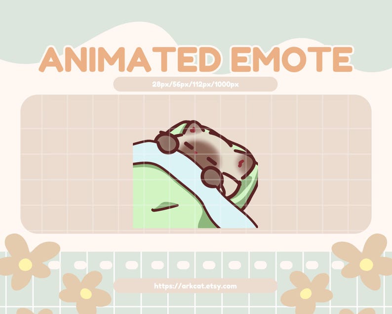 Sleeping Emote – Siamese Cat Tucking in Blanket Animation for Twitch ...