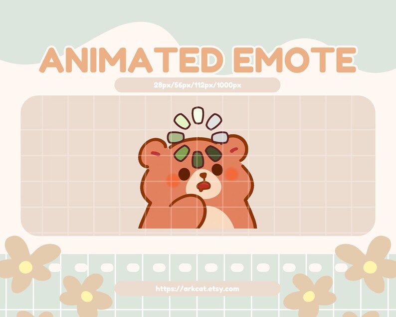 Kawaii Bear Loading Emote – Animated Buffering Emote for Twitch ...