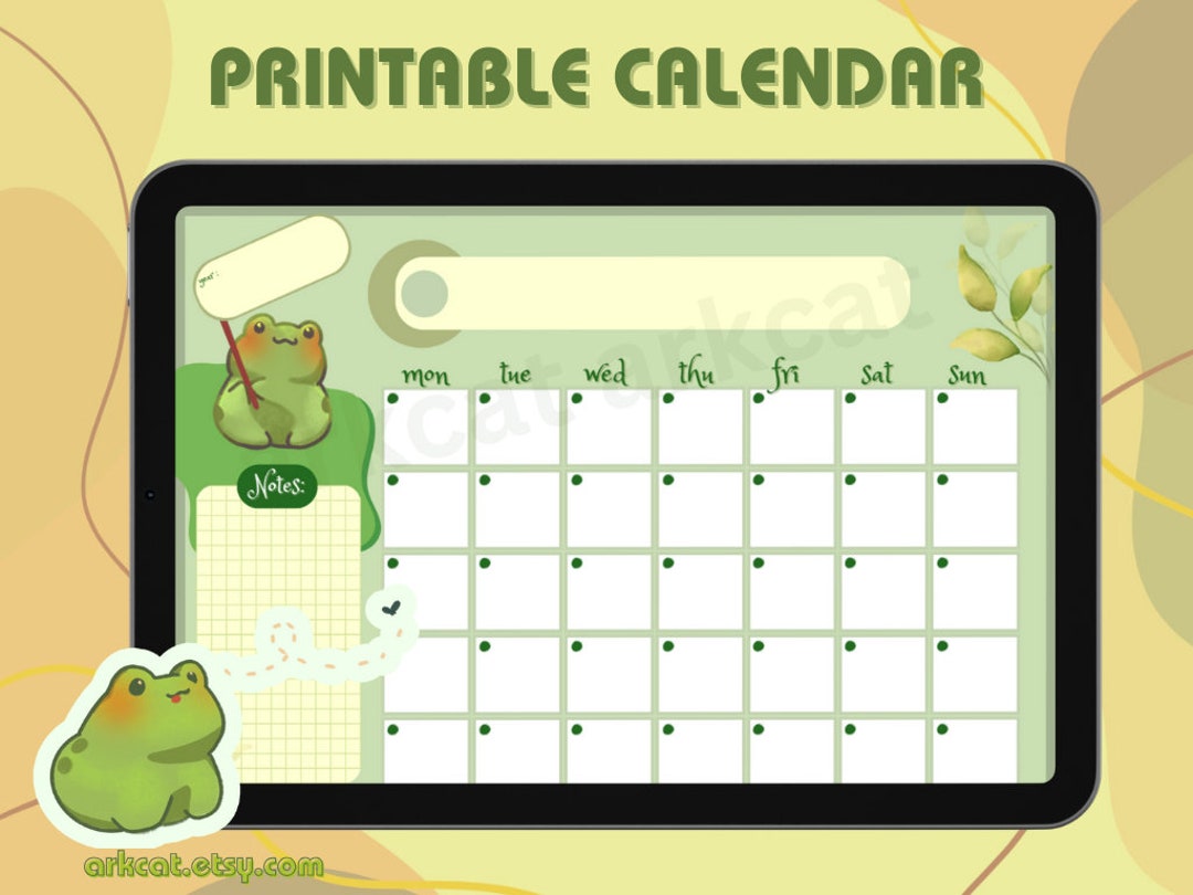 PRINTABLE A4 / 2024 Calendar, Undated Monthly Calendar Digital Download ...