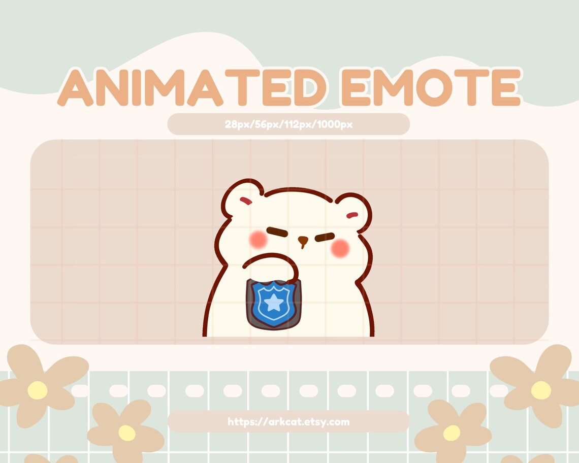 Polar Bear Police Badge Emote for Twitch, Discord, Youtube - Etsy