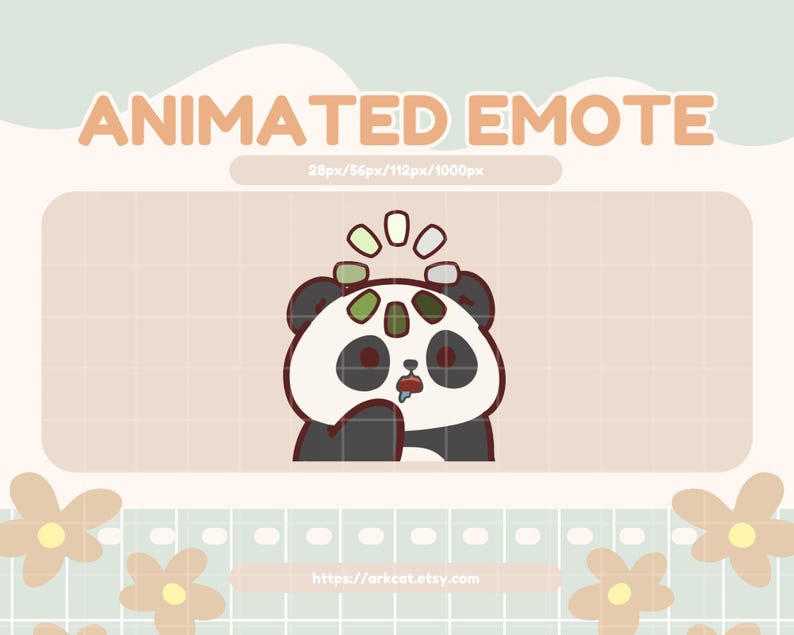 Animated Emote Cute PANDA Loading Emote for Twitch, Discord, Youtube ...