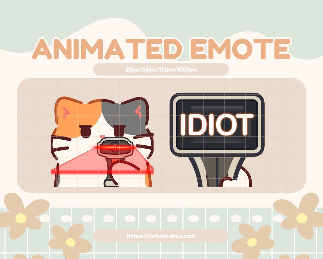 Calico Cat Scanning Animated Emote – "idiot" Result (GIF Digital ...