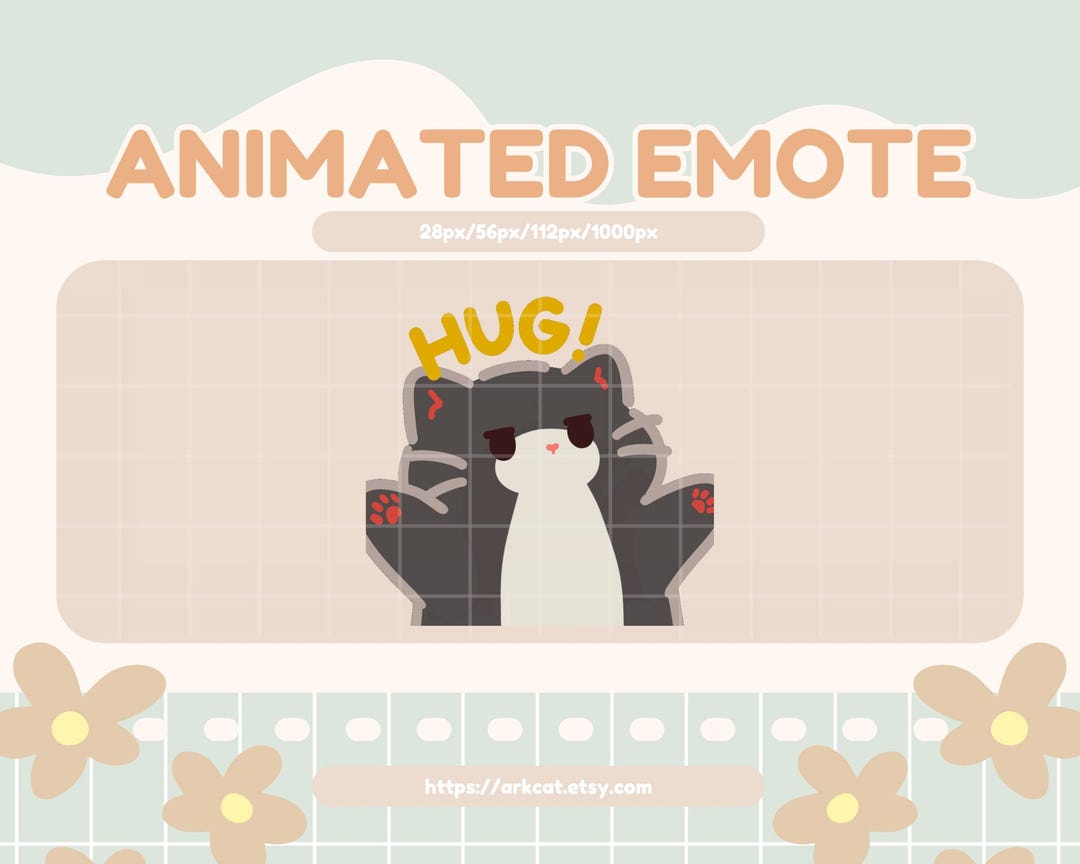 Animated Tuxedo Cat Hug Emote: Twitch, Discord, Youtube (GIF File) - Etsy