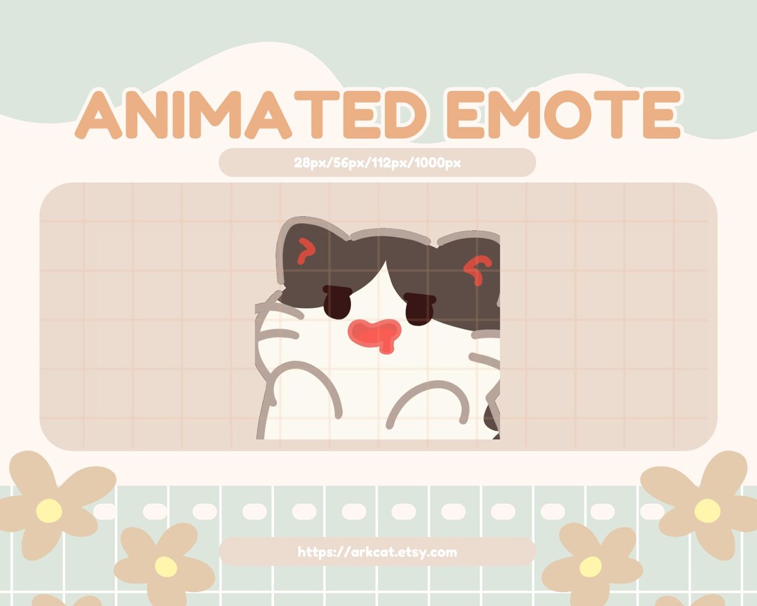 Animated Drooling Cat Emote: Twitch, Discord, Youtube (GIF Digital ...