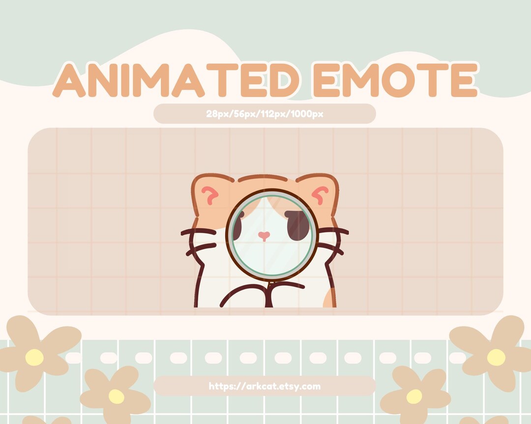 Animated Cat Emote: Magnifying Glass, Twitch, Discord, Youtube - Etsy
