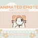 Animated Emote Cute Cat White Cat With Cool Shade Emote discord/youtube ...