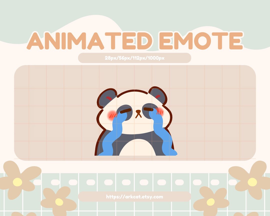 Crying Panda Animated Emote – Emotional Panda Crying for Twitch ...