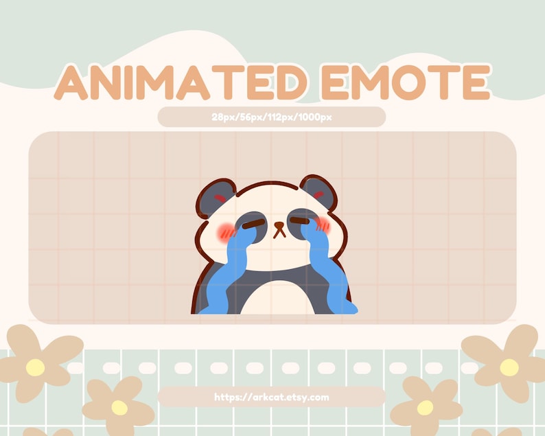 Crying Panda Animated Emote for Twitch, Discord, Youtube - Etsy