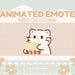 Crying Animated Emote Cute Cat - White Cat Lying on the Floor Crying ...