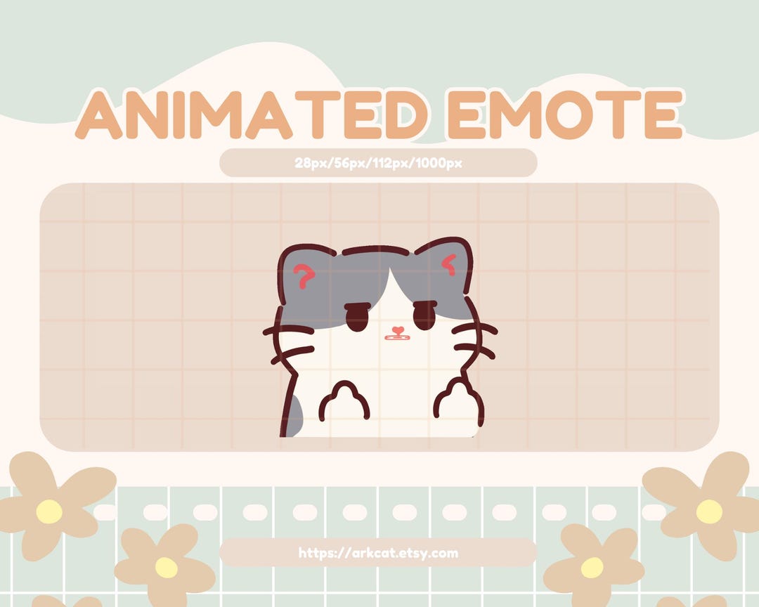 Sassy Emote – Cute Gray White Cat Flipping off Animated Emote for ...