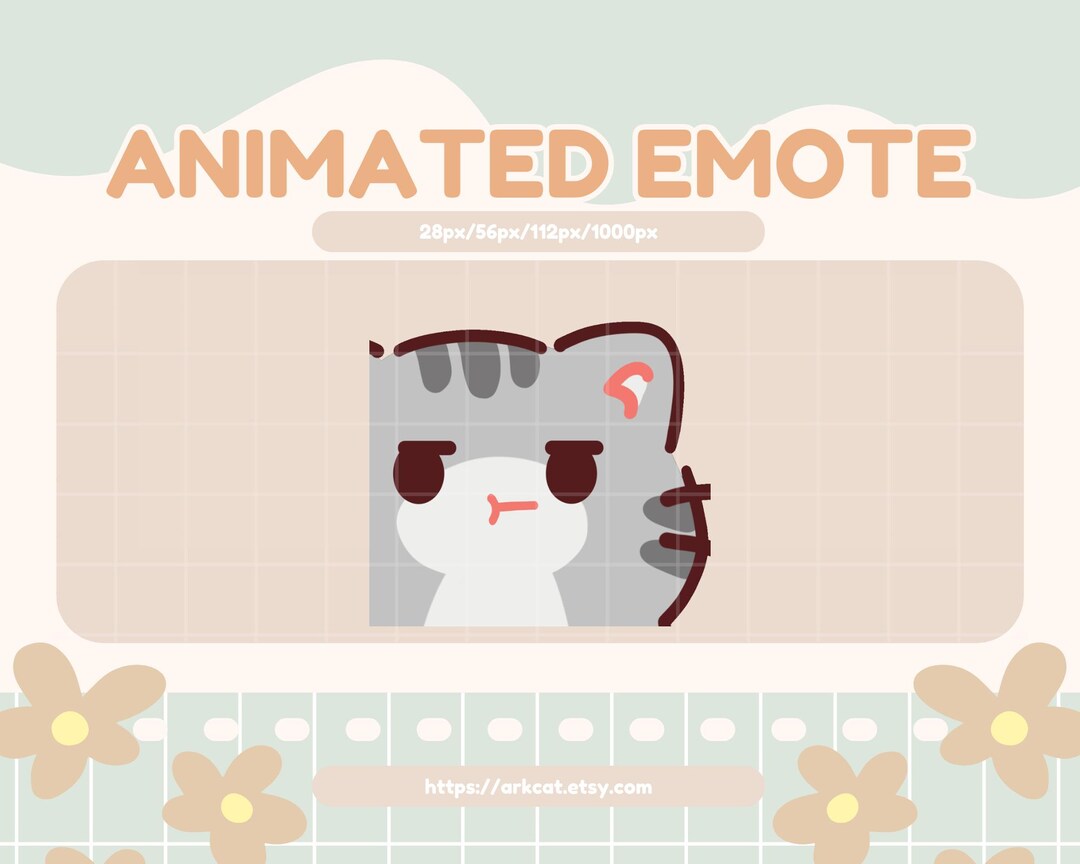 Gray Tabby Cat Sus Look Animated Emote for Twitch, Discord & Youtube - Etsy