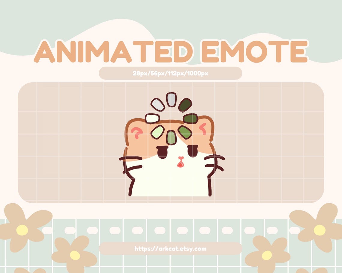 Orange Cat Loading Emote: Animated Buffering GIF for Twitch, Discord ...