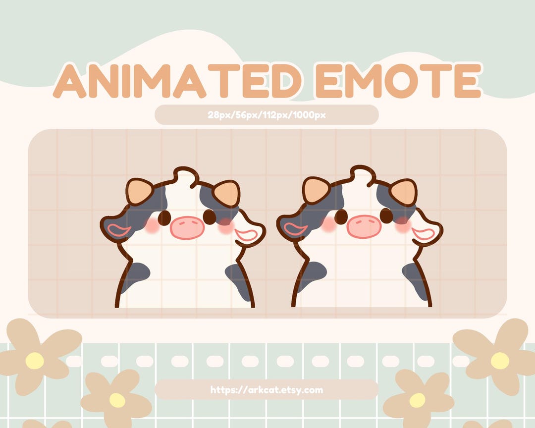 No Cow Animated Emote: Shaking Head for Twitch, Youtube, Discord - Etsy