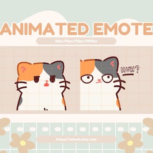 Huh Emote – Cute Calico Cat Confused Animated Emote for Twitch, Discord ...