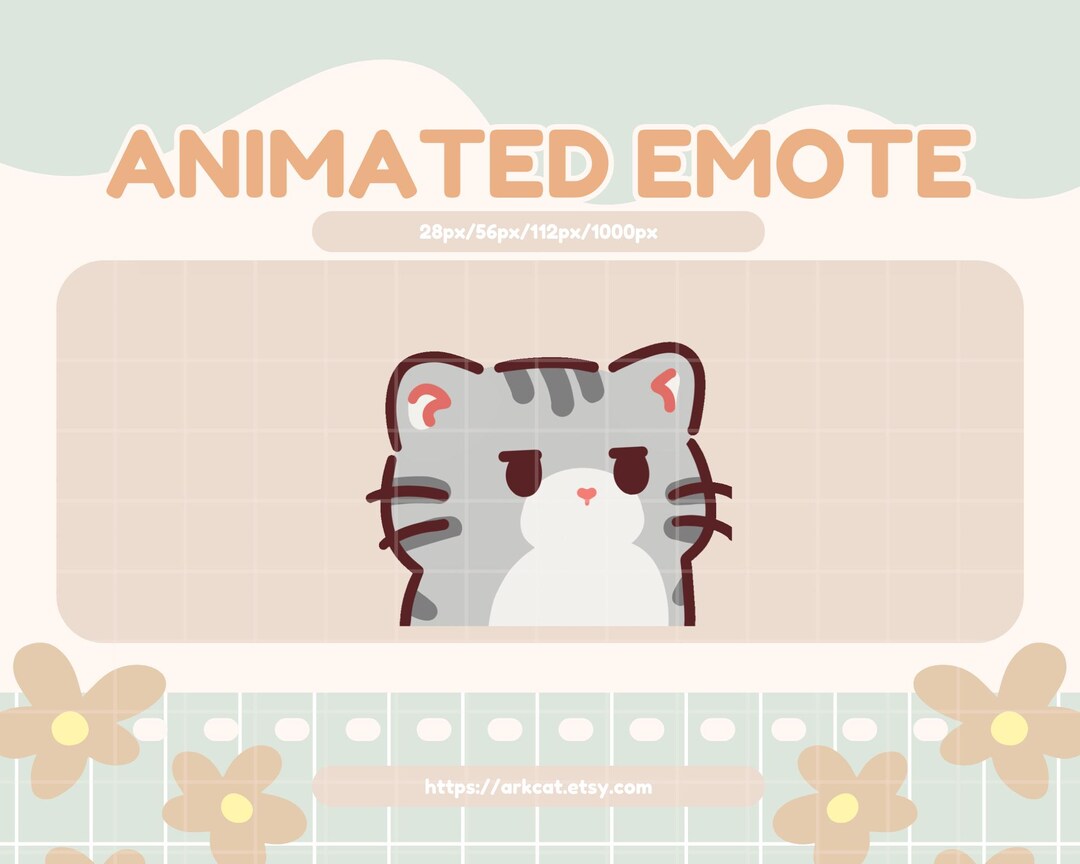 Animated Emote Cute Cat - Gray Walking Emote - Snobbing Emote for ...