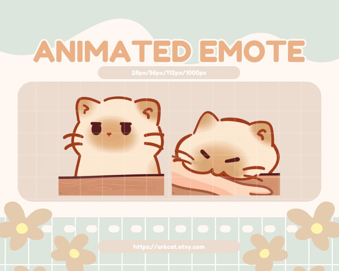Biting Animated Emote – Cute Flame Point Siamese Cat Biting a Hand ...