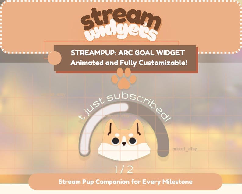 Animated Puppy Progress Tracker – Twitch Stream Overlay (digital ...