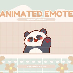 Panda Waving Emote – Cute Hi, Bye, Hello Animated Panda Emote for ...