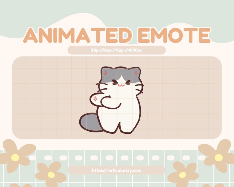 Animated Dance Gray White Cat Emote – Viral Meme GIF for Twitch Discord ...