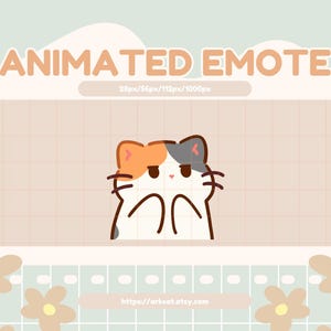 Clapping Emote – Kawaii Calico Cat Animated Emote for Twitch, Discord ...