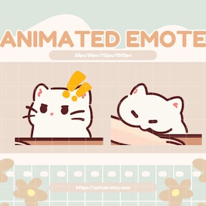 Animated Emote Cute Cat - Cat Biting Hand Emote for Twitch, Discord ...