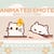 Crying Animated Emote Cute Cat - White Cat Lying on the Floor Crying ...