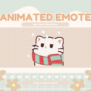 Snow Catching Cat Animated Emote – Winter Stream (GIF Digital Download ...