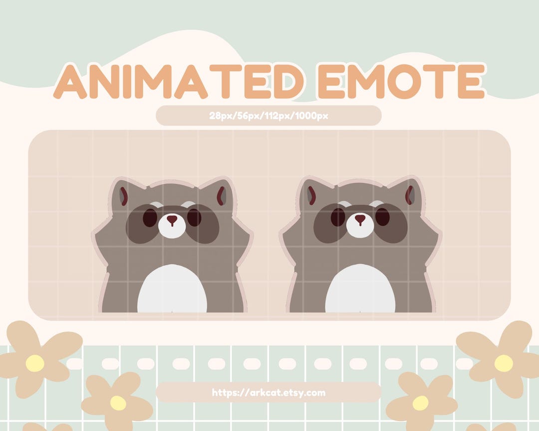 Animated Yes Emote – Cute Raccoon Nodding in Agreement (normal & Fast ...