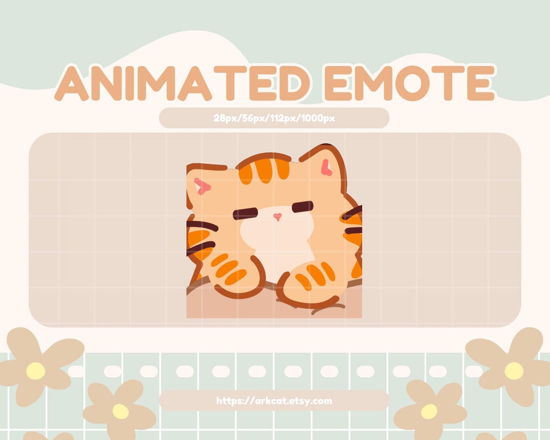 Bake Emote – Orange Tabby Cat Kneading Biscuits | Animated Emote for ...