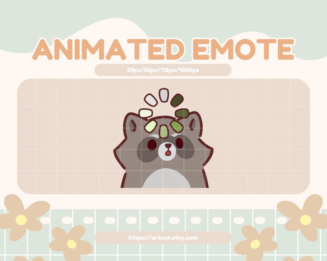 Animated Loading Emote – Cute Raccoon Buffering for Twitch, Discord ...