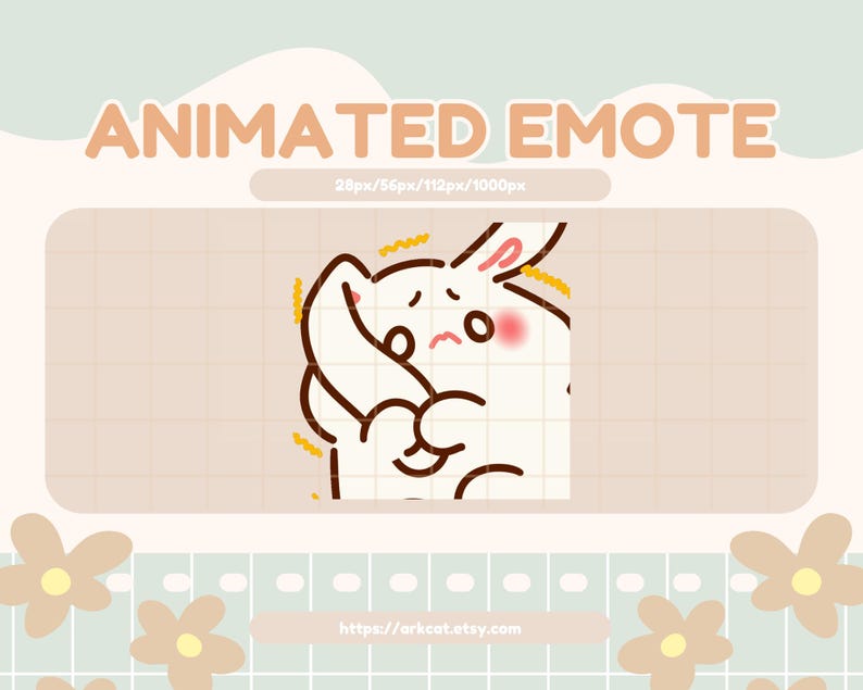 Scared Bunny Animated Emote: Twitch Discord Stream (GIF Digital ...