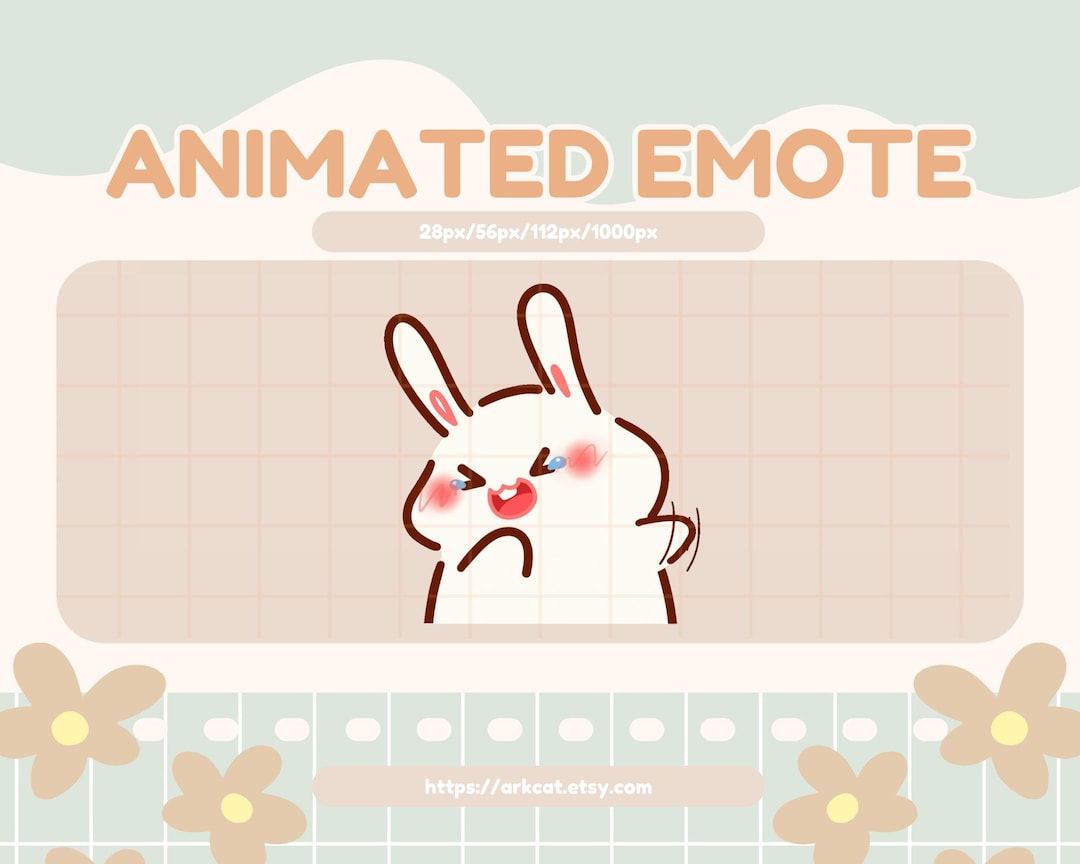 Laughing Emote – Cute Bunny Hysterically Laughing LOL Animated Emote ...