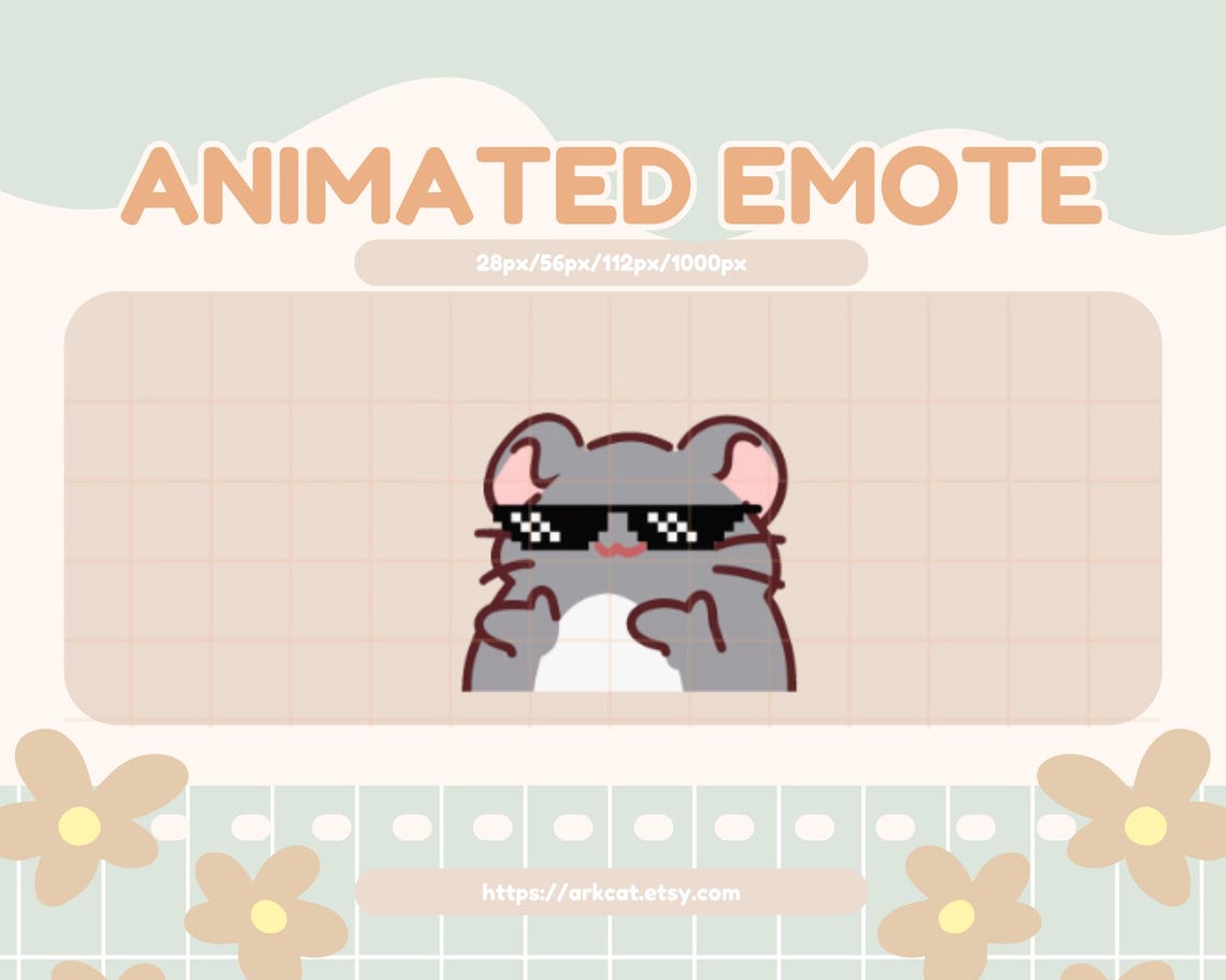 Thug Life Meme Emote – Animated Chinchilla Wearing Sunglasses for ...