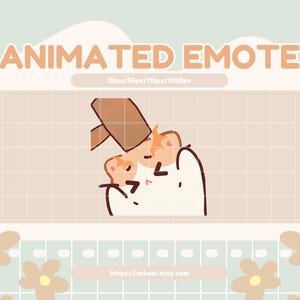 Orange Cat Bonk Animated Emote: Twitch, Discord, Youtube (digital ...