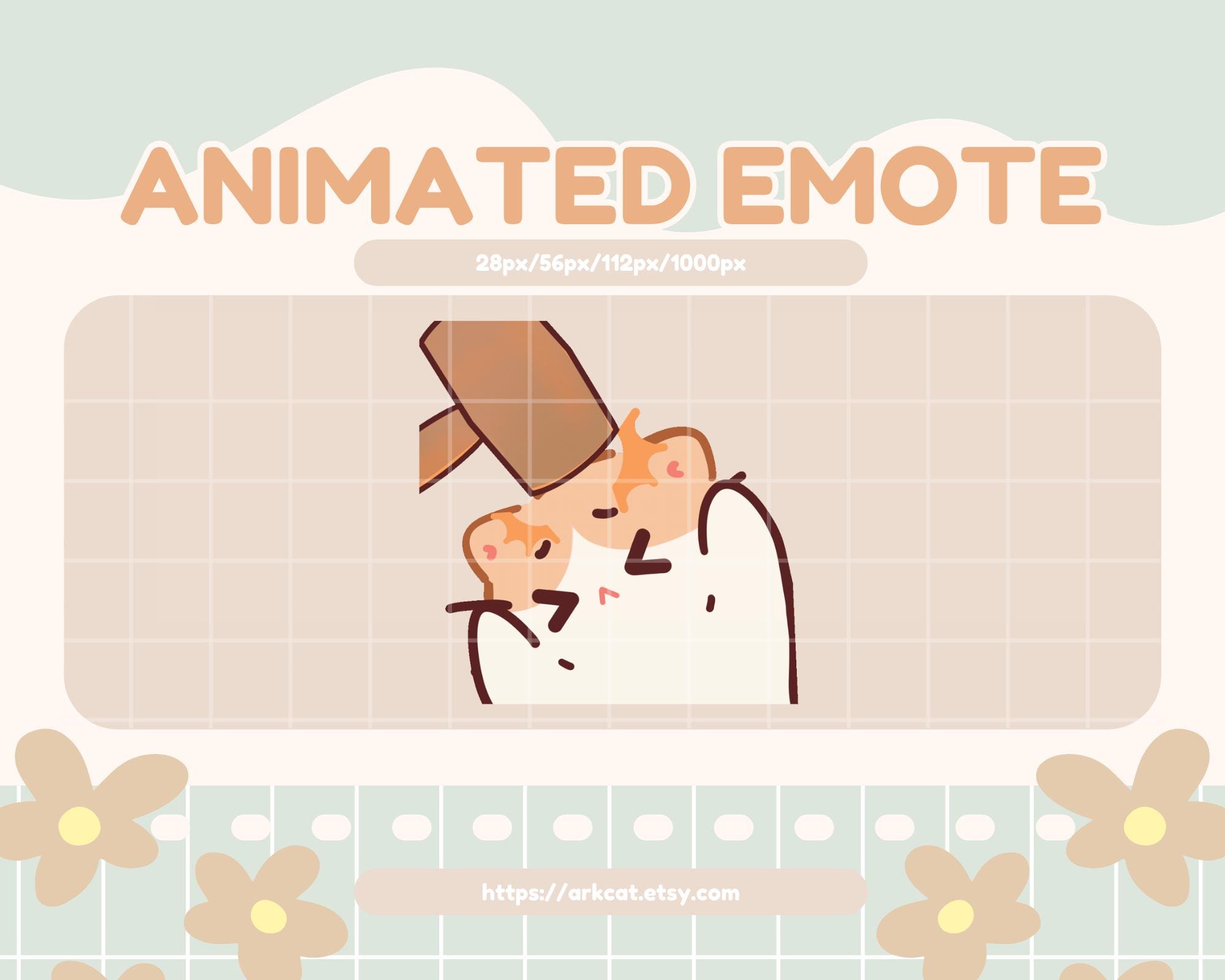 Orange Cat Bonk Animated Emote: Twitch, Discord, Youtube (digital ...
