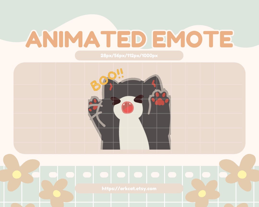 Boo Animated Tuxedo Cat Emote: Spooky Stream Overlay (GIF Digital ...