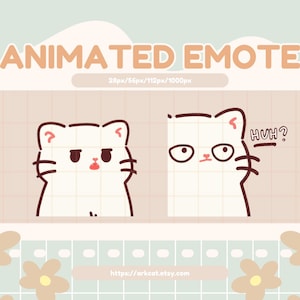 Huh? Animated Emote – Shocked White Cat With Confused Expression for ...