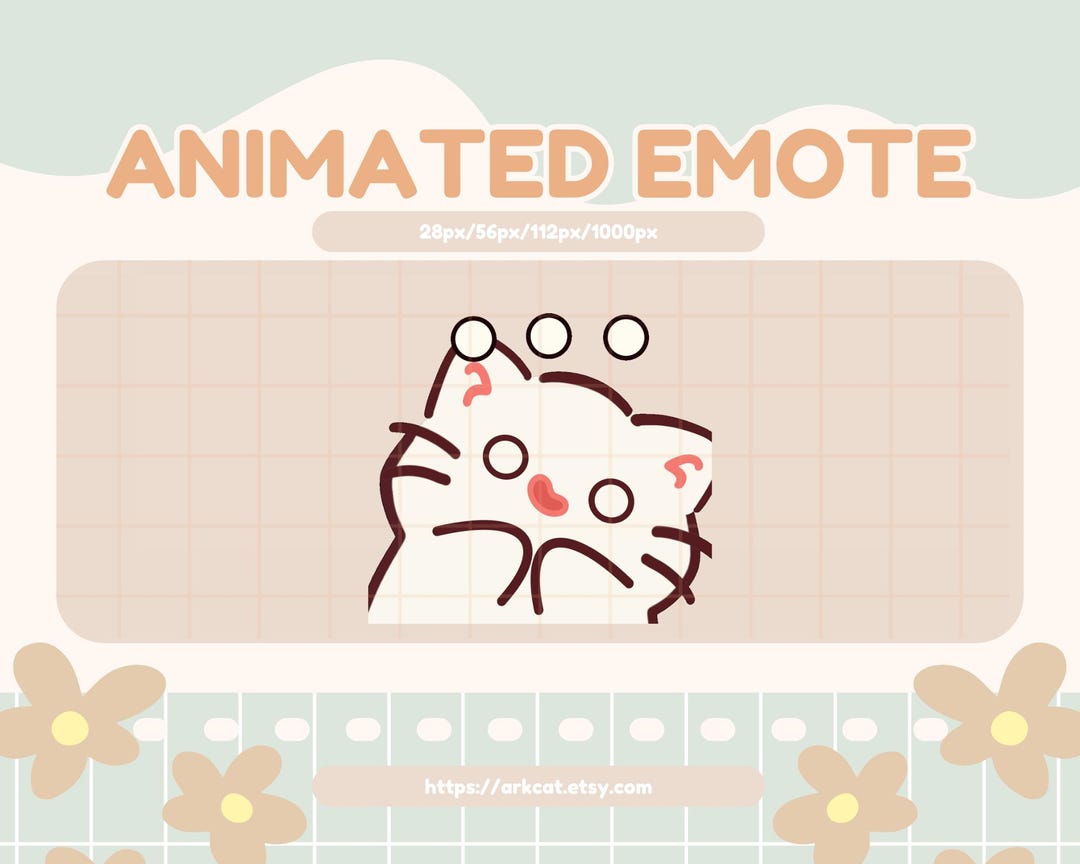 Animated Confused White Cat Emote: Twitch, Discord, Youtube (GIF ...