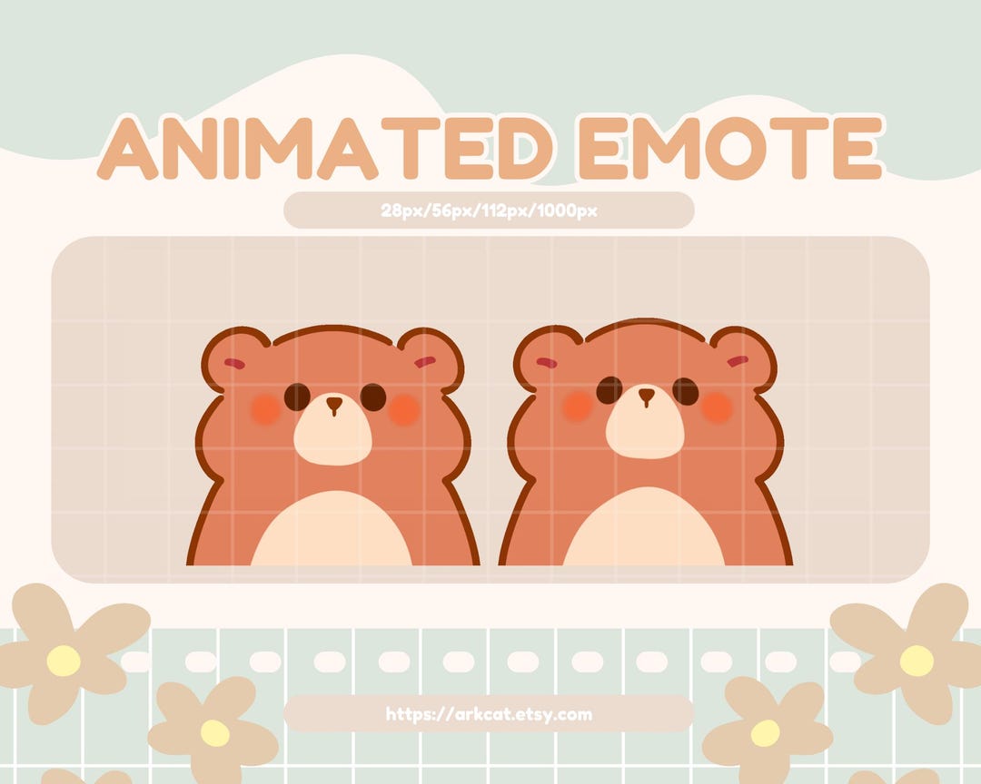 Brown Bear Nodding Animated Emote: Twitch, Discord, Youtube - Etsy