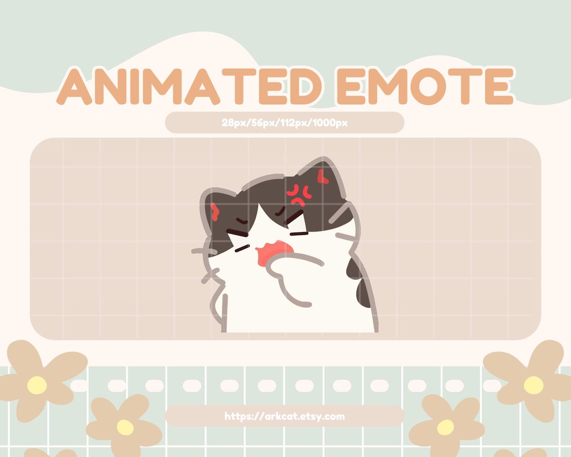 Angry Cat Emote: Animated GIF for Twitch, Discord, Youtube - Etsy