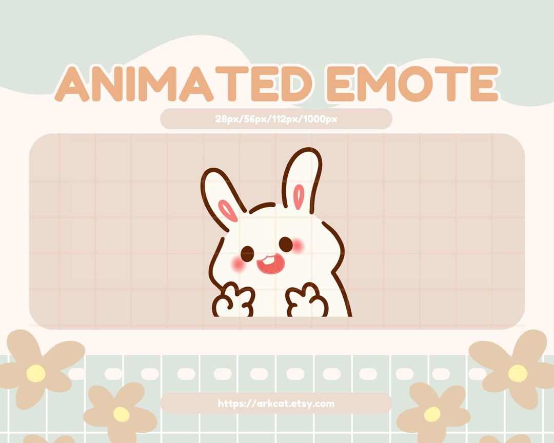Posing Peace Sign – Cute Bunny Emote for Fun Reactions on Twitch ...