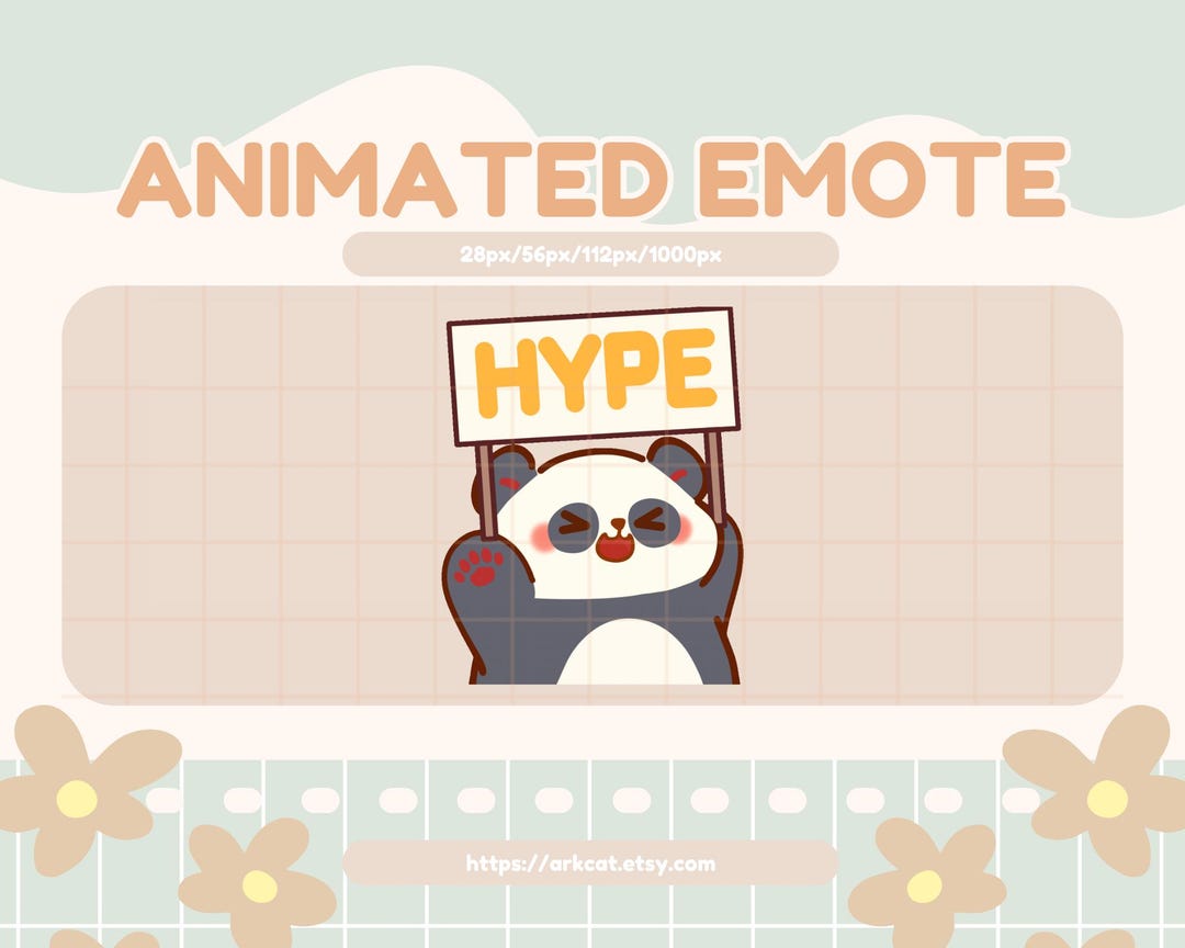 Hype Panda Emote: Animated Banner for Twitch, Discord, Youtube - Etsy