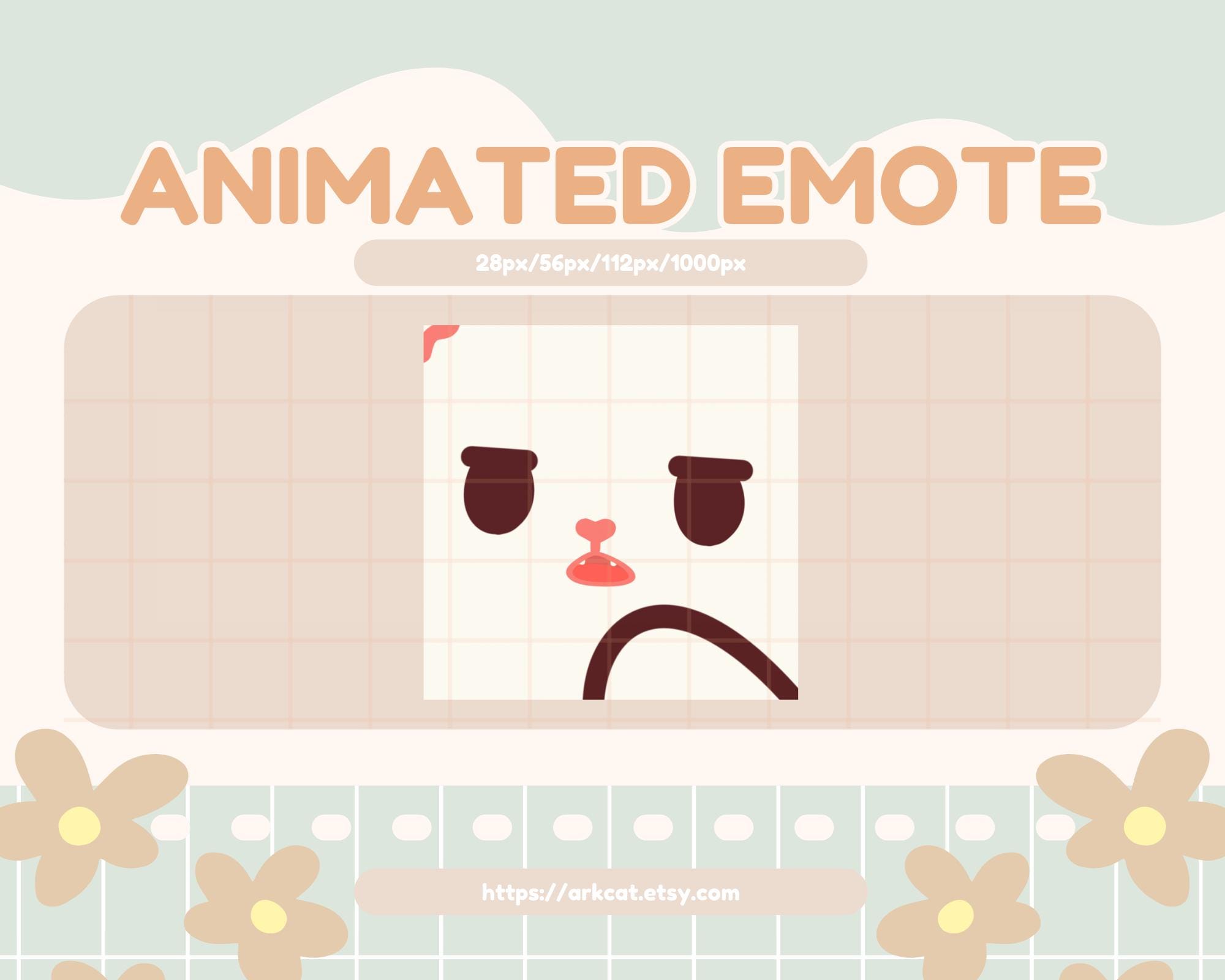 Sus White Cat Animated Emote: Twitch, Discord, Youtube - Etsy