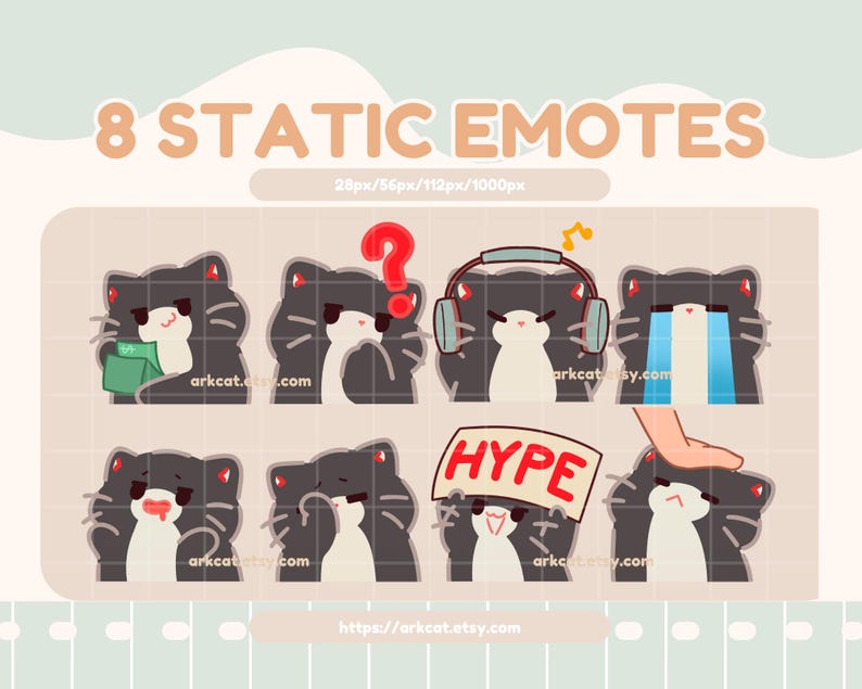 Tuxedo Cat Emotes – Static Pngs for Twitch, Discord, Youtube - Etsy Canada
