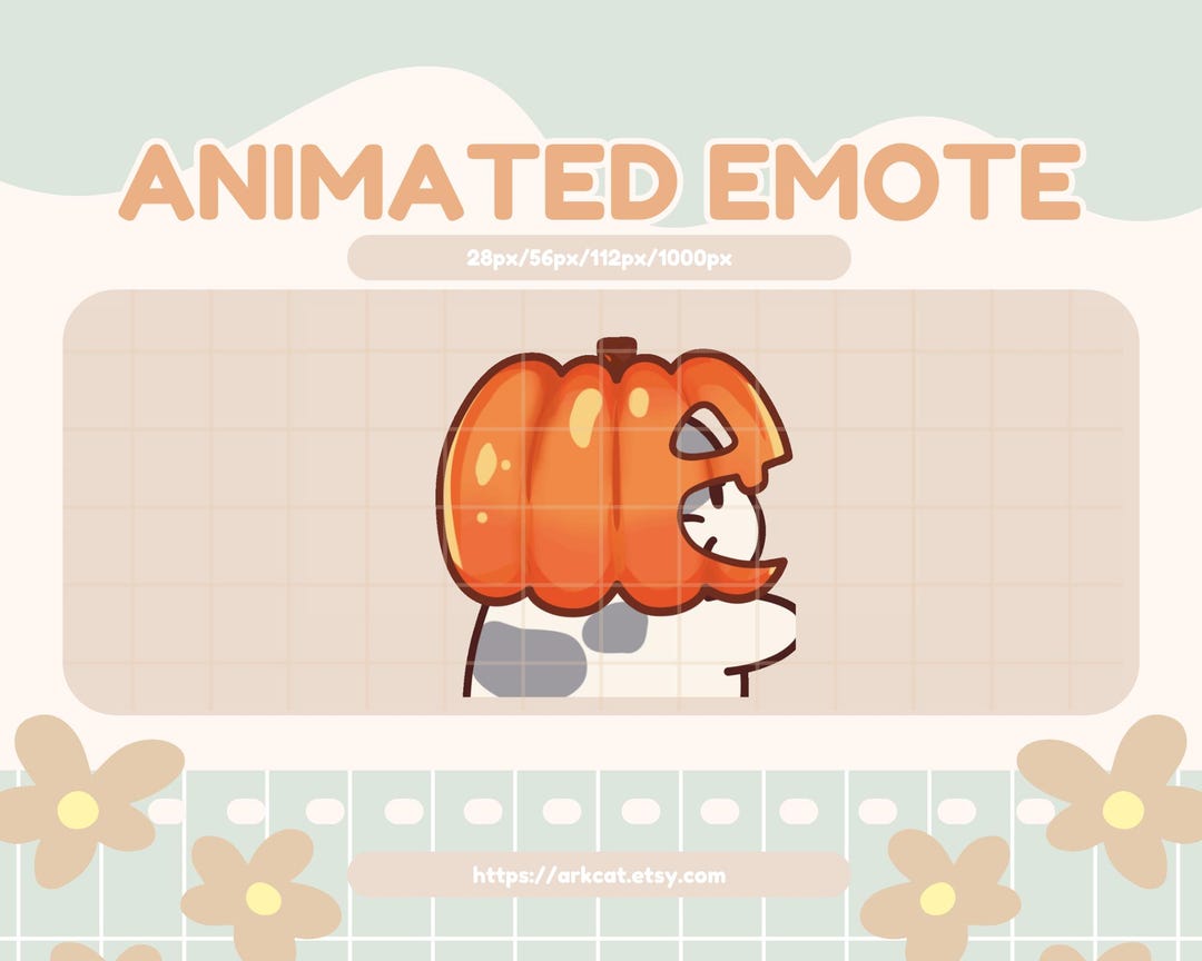 Running Pumpkin Head Cat Animated Emote – Twitch, Discord (GIF Digital ...